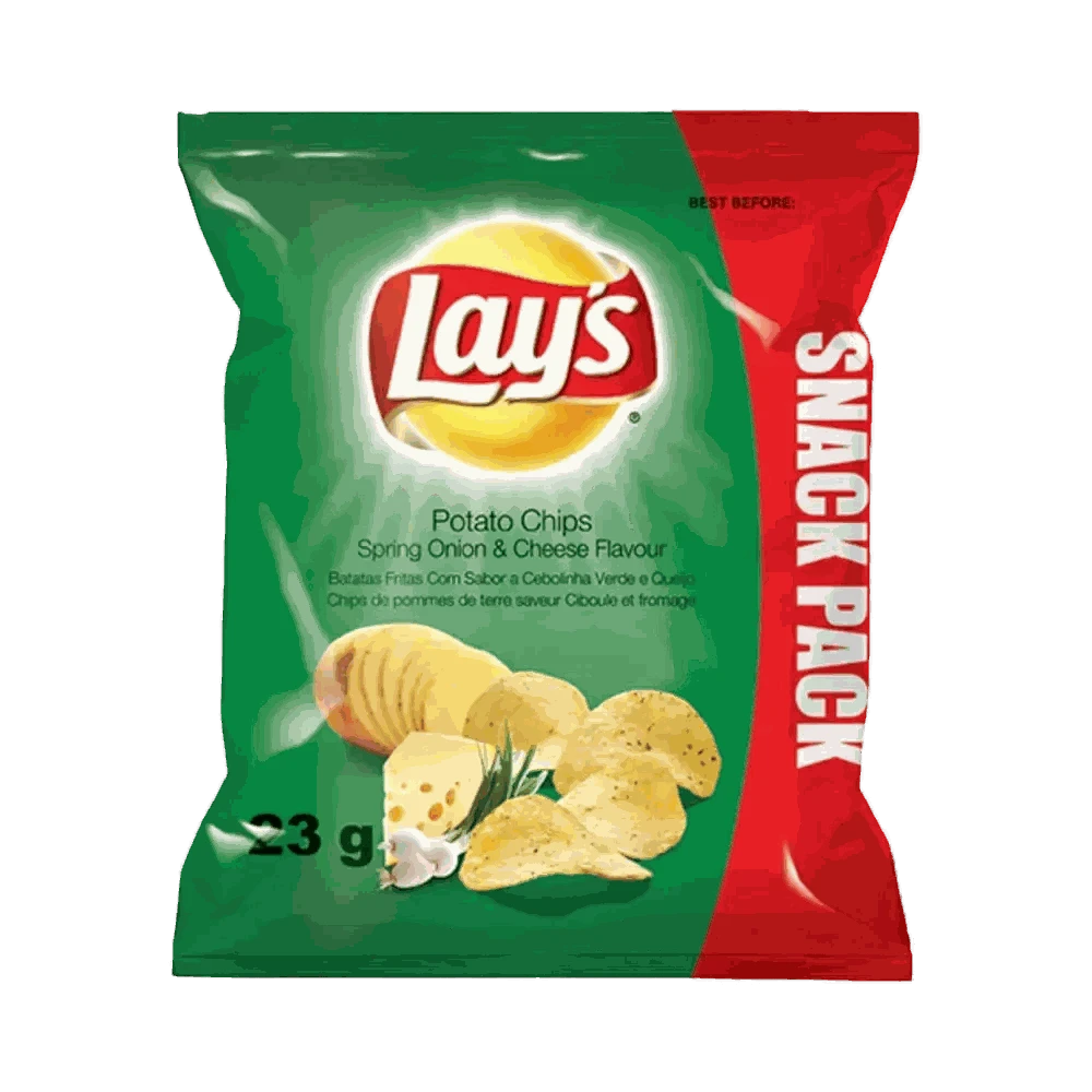 Simba Lay's Spring Onion and Cheese - 23g Crispy Chips - South African ...