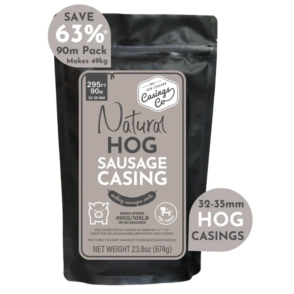 Natural Hog Casings 32-35mm, 90m– Something From Home